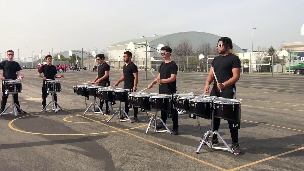 RED WAVE INDOOR PERCUSSION 2019 IN THE LOT! - YouTube