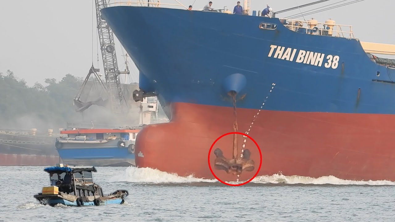 The Ship Container Suddenly Drops Anchor While Still Far From the Port ...