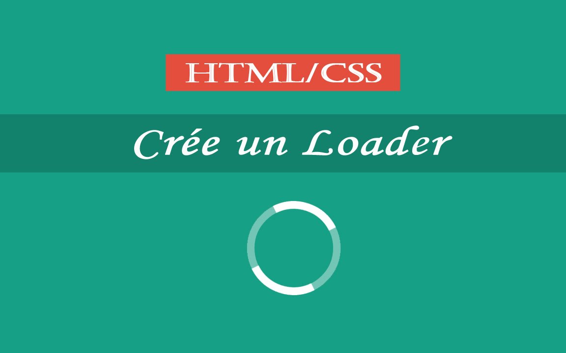 Comment créer un Loader CSS3 - Darija - YouTube