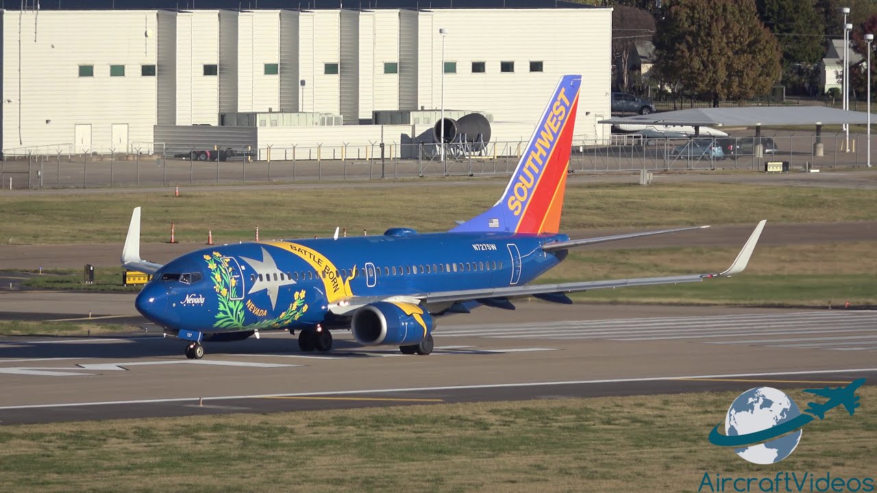 Southwest Airlines "Nevada One" 737-7H4 [N727SW] -- UHD 4K - YouTube