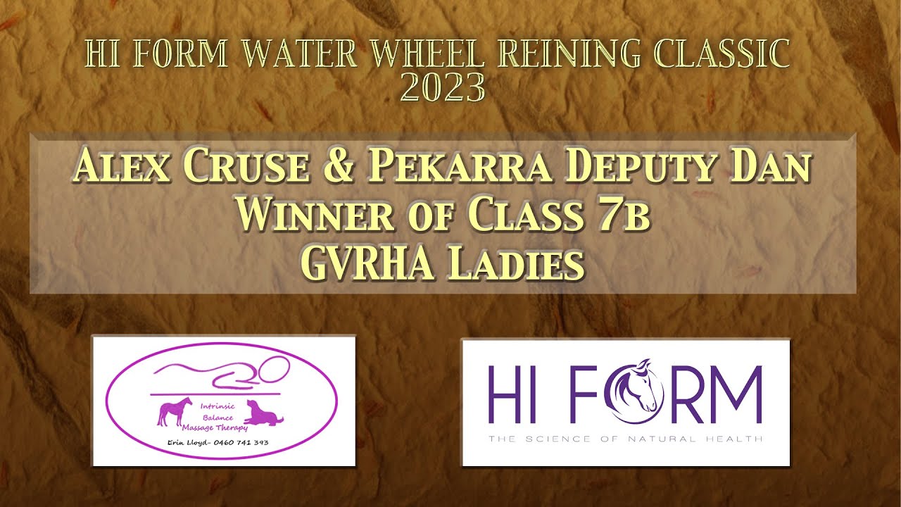 Hi Form Water Wheel Reining Classic - GVRHA Ladies Champion - Alex ...