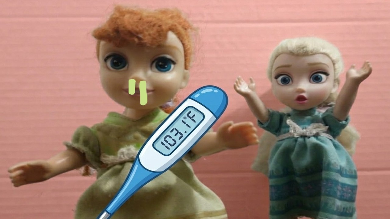 Frozen Elsa & Anna Toddlers Fake Sick! - Annia is Sick - YouTube
