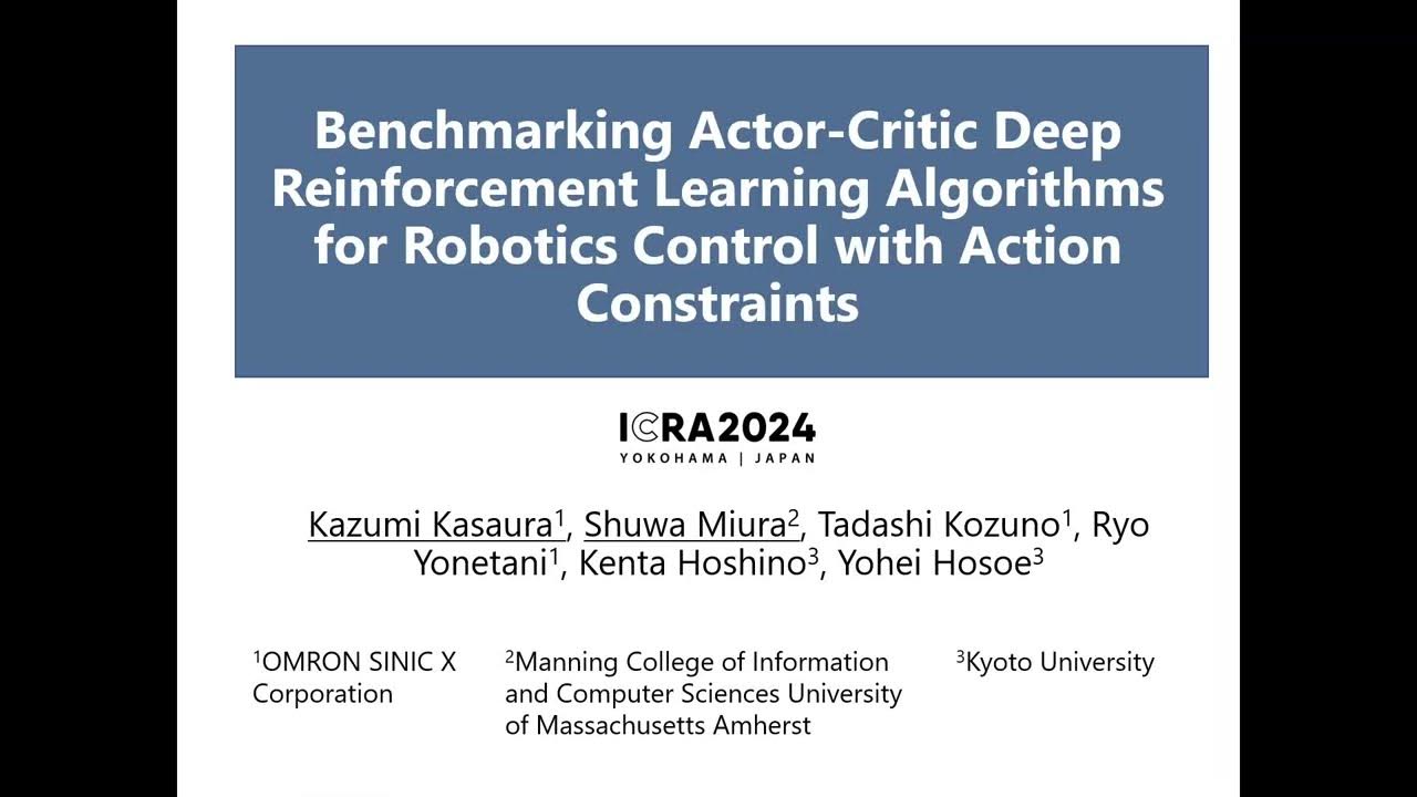 Benchmarking Actor Critic Drl Algorithm For Robotics Control With Action Constraints Icra 2024