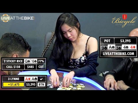Lynne Runs Hot vs Jamie Gold, StickyRice1, WinoPoker & Friends ♠ Live at the Bike!