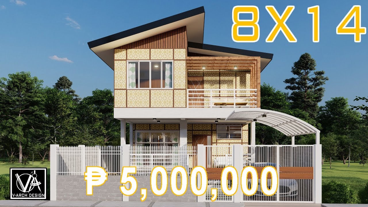 2 Storey House Design Idea- Amakan House 8x14 - YouTube