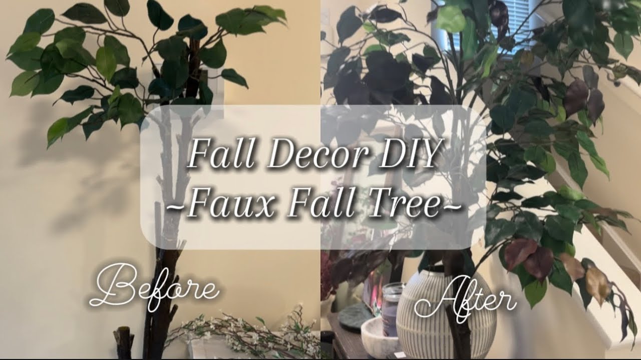 Faux Fall Tree DIY|| Spend the day with me || Recreating this faux tree ...