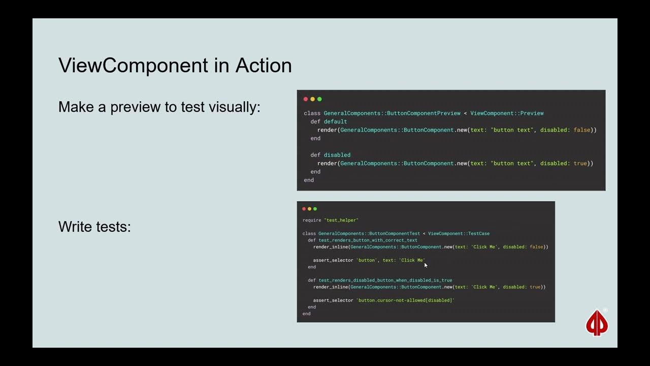 Elevate Your RoR Views w/ ViewComponent & Lookbook by Parham Ashraf (Montreal.rb Ruby Talk 2023/ ...