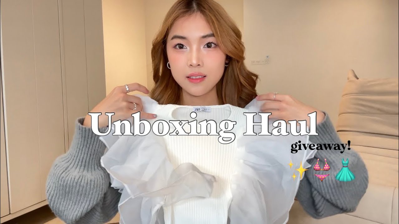 Unboxing haul zara, cos, hm, swimsuit ｜一起开箱送礼物 🎁 - YouTube