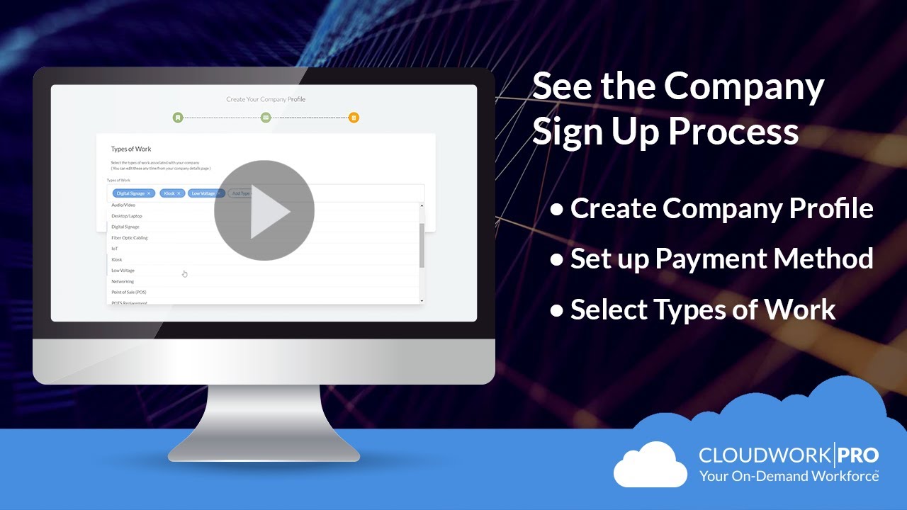 CLOUDWORK|PRO - Company Sign Up - YouTube
