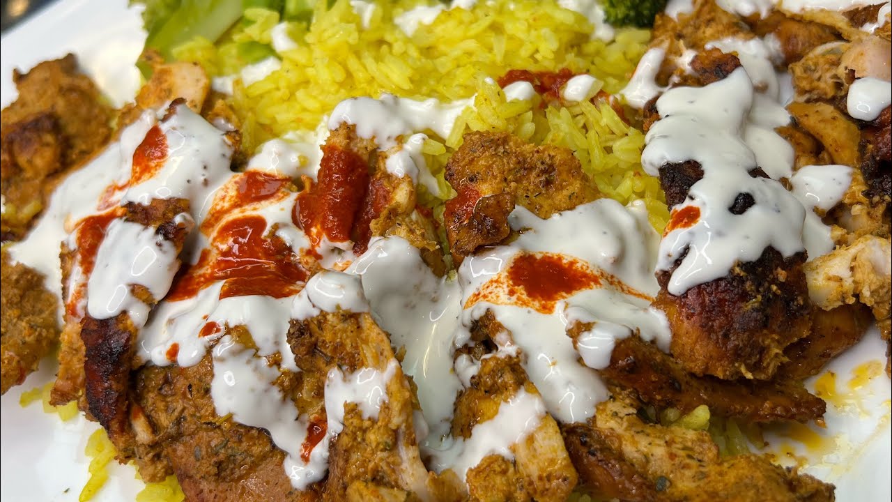 CHICKEN OVER RICE NYC CART STYLE - MealZac - YouTube