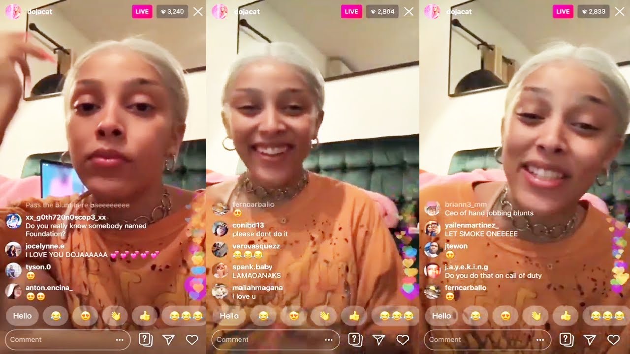 Doja Cat On Instagram Live | January 21st, 2019 - YouTube