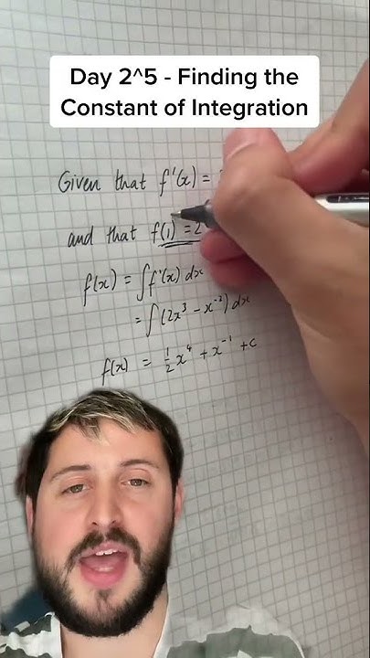 Day 32: Finding the Constant of Integration • 100 Days of A-Level Maths ...