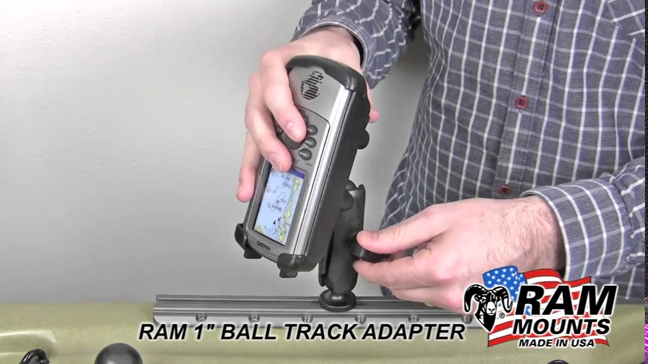 Kayak Mount - RAM Mounts 1' Ball Track Adapter - YouTube