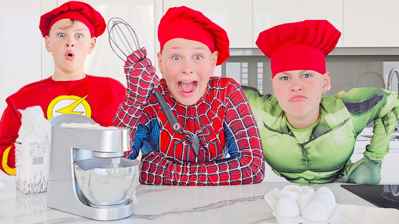 Three superhero chefs show their culinary skills - YouTube