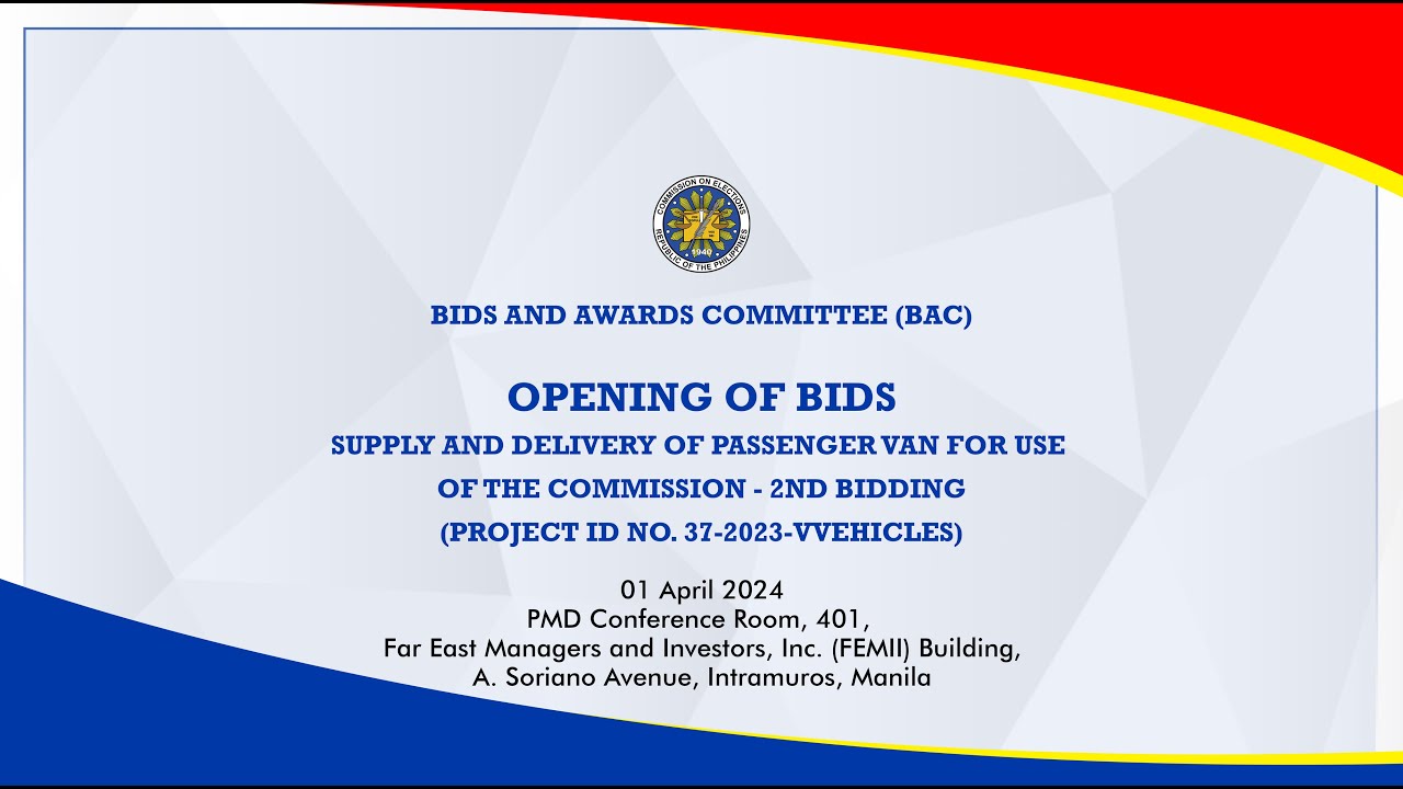 OPENING OF BIDS - YouTube