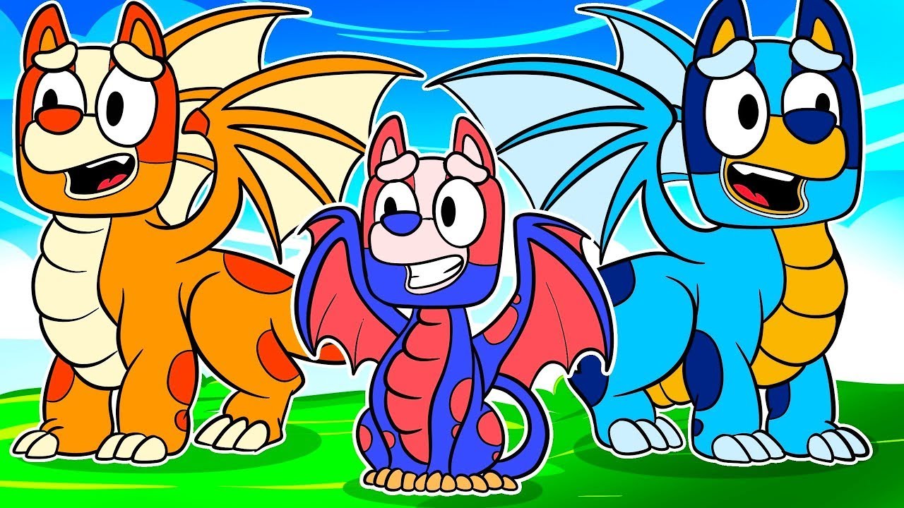 BINGO ET BLUEY DEVIENNENT DES DRAGONS sur Roblox !! - YouTube