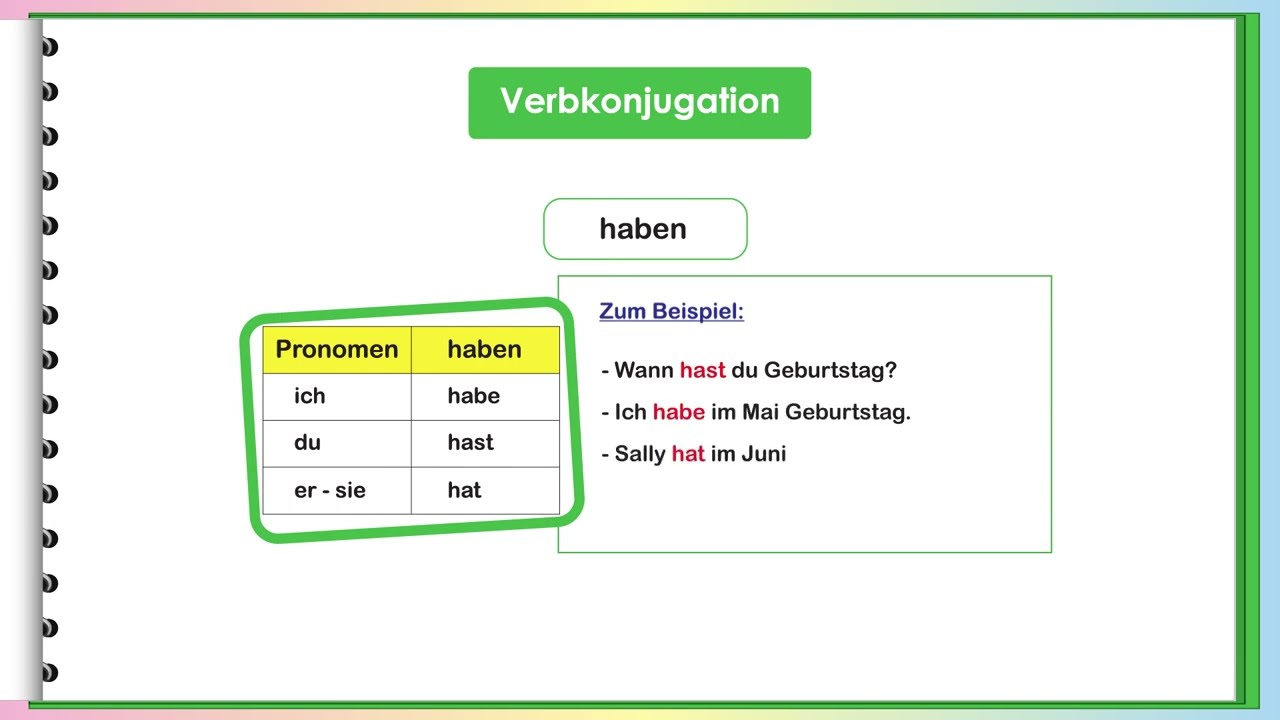 Lektion 2 - Verbkonjugation - YouTube