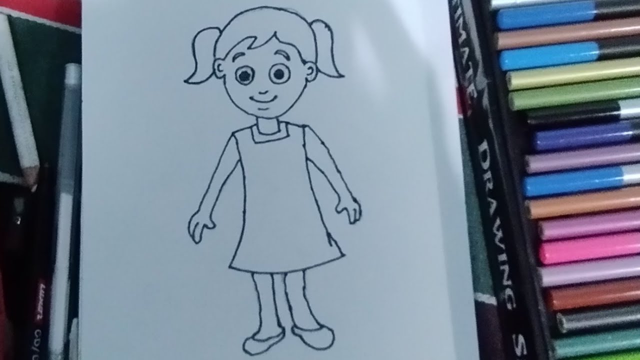 Drawing girl( how to draw a girl easy step by step) - YouTube