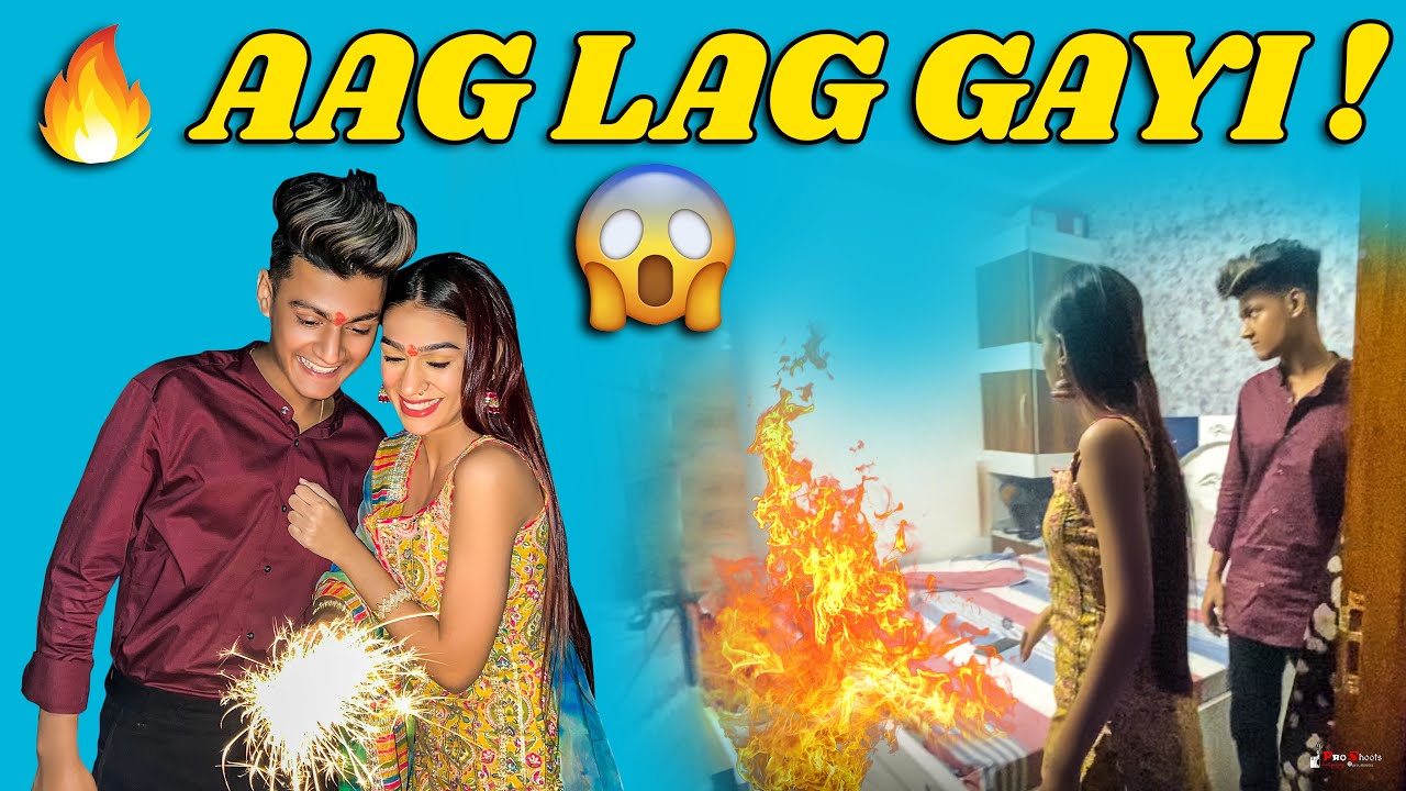 GHAR MAIN LAGI AAG DIWALI KE DIN || * PRANK ON HIS GF * || AAYU VLOGS ...