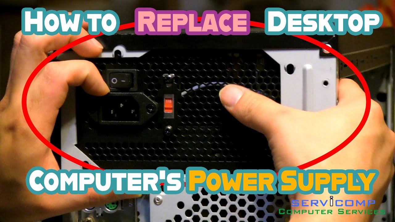 How to Replace Desktop Computer's Power Supply - YouTube