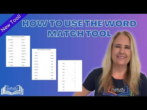 Word Match Tutorial - YouTube