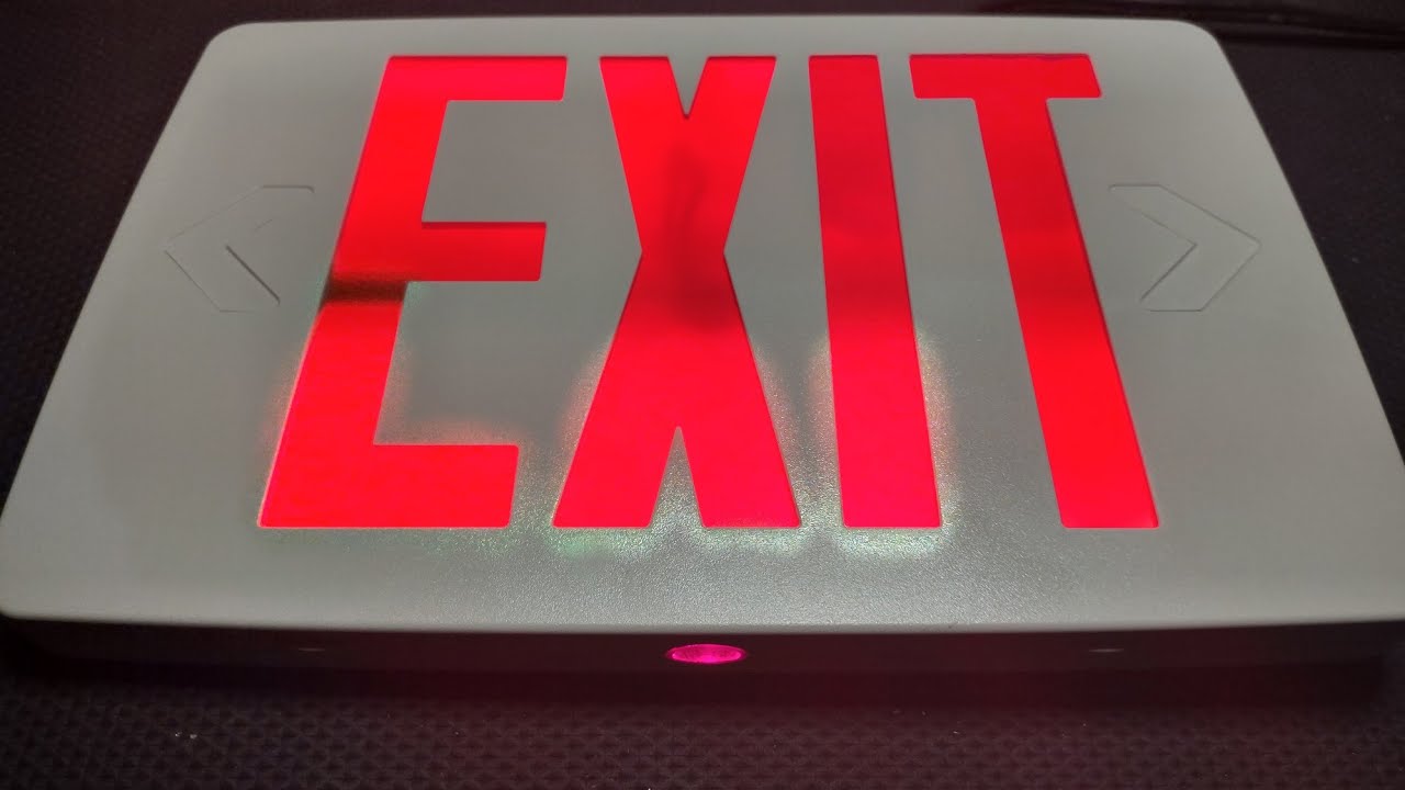 First video and unboxing of Best Lighting thin exit sign. - YouTube