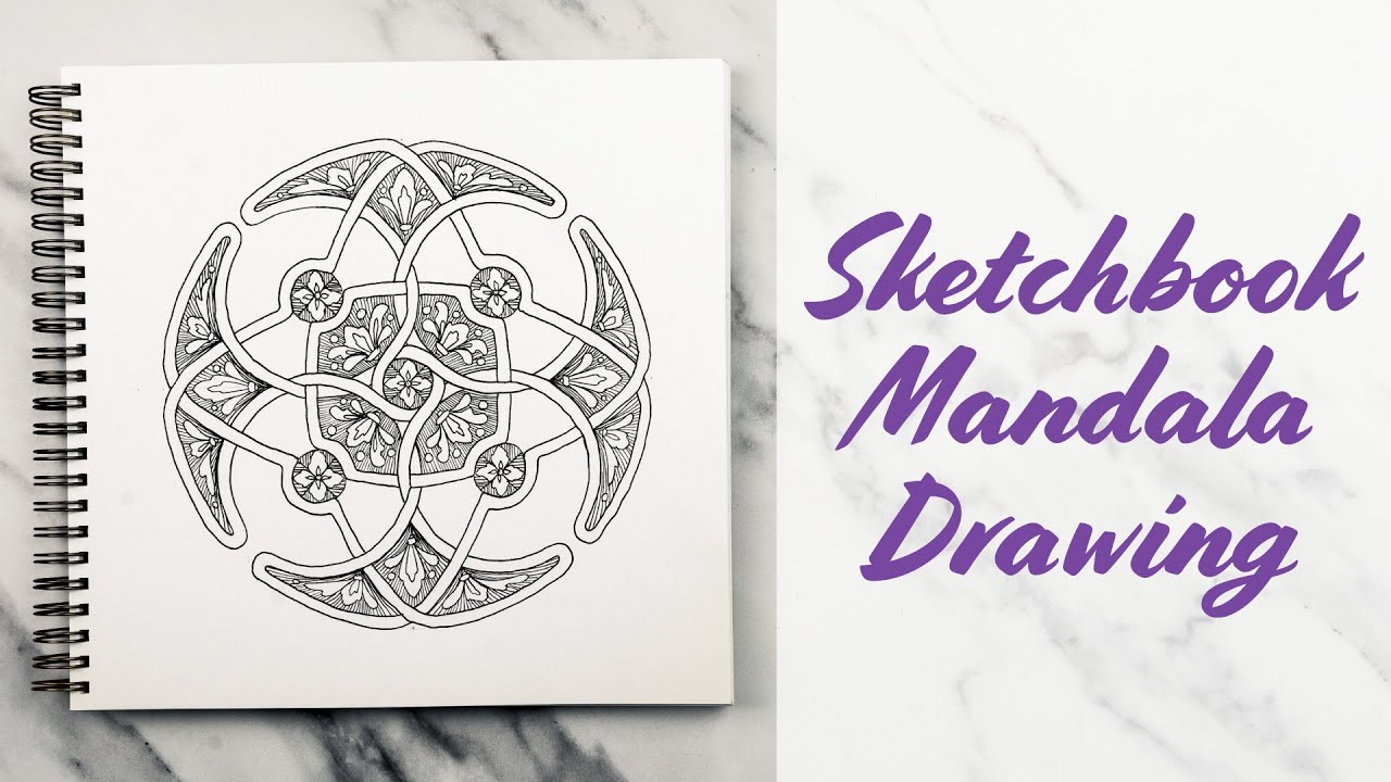 Draw a Mandala Quatrefoil Design with me | Chatty Sketchbook Session ...