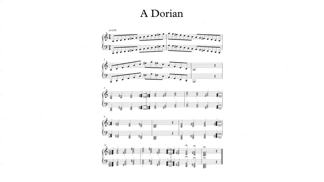 A Dorian Scale and Chords - YouTube
