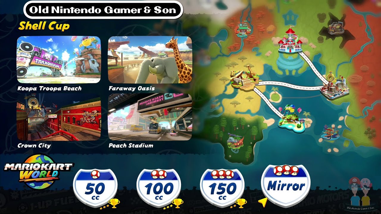 Mario Kart World (Mirror Mode - Shell Cup) - YouTube