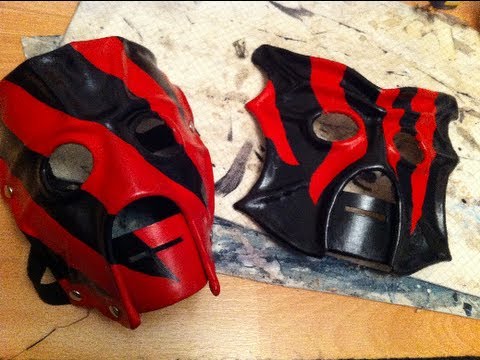 Handmade leather Kane and Hurricane Masks WWE WWF - YouTube