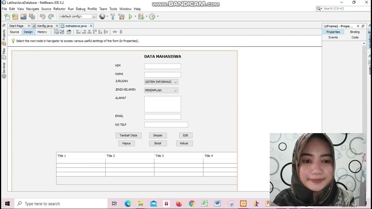 Membuat CRUD dengan Java, Konek ke database phpmyadmin oleh Mahasiswa U R - YouTube