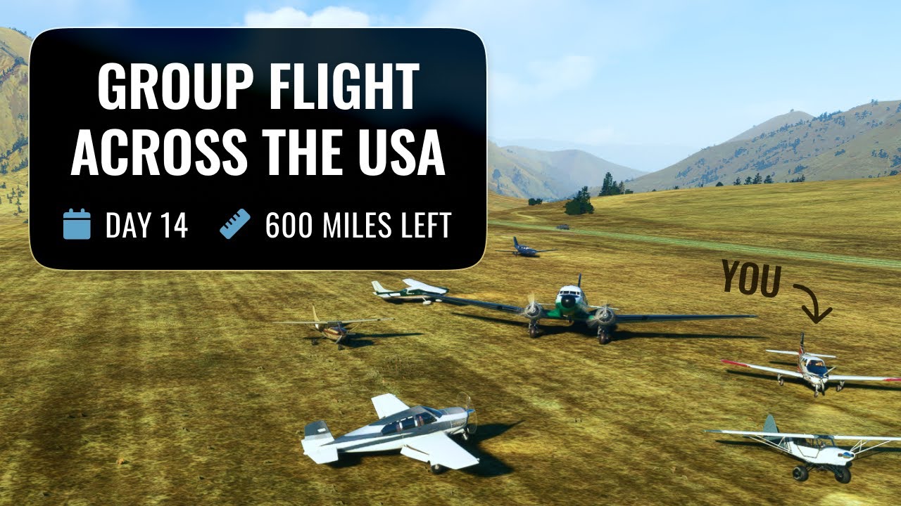 ⏪ Replay: Group flight across the USA / Day 14 / !fly / Starting ...