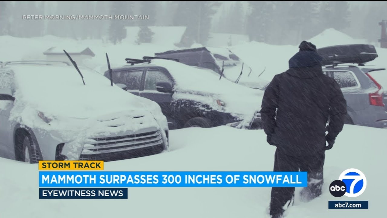 Mammoth Mountain surpasses 300 inches of snowfall for season - YouTube