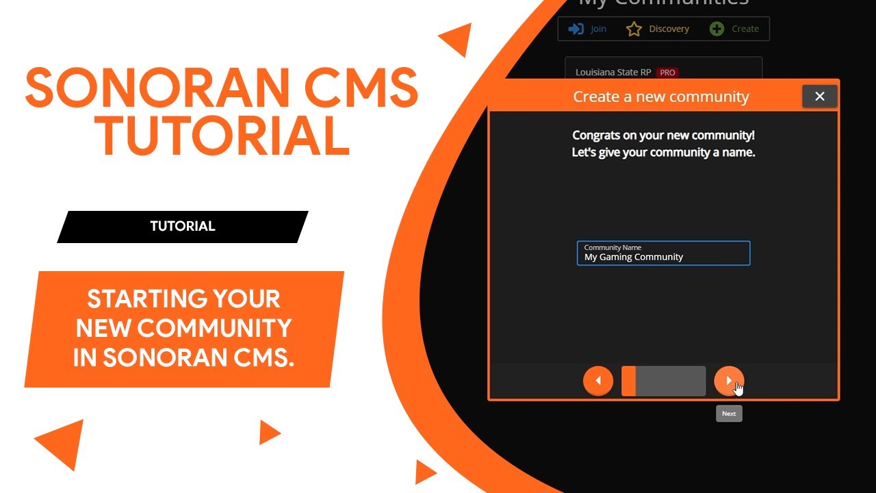 Sonoran CMS Tutorial 01: Starting Your Community - YouTube