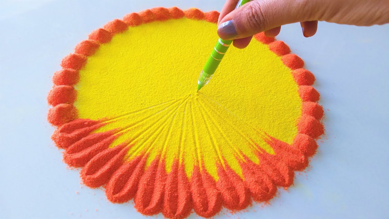 Navratri/Diwali Rangoli Using Pen | Top New Rangoli for Navratri | पेन ...
