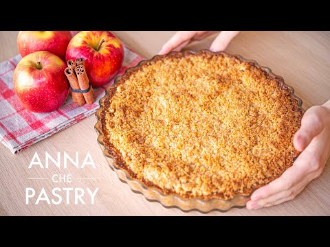 Bademli Crumble'lı En İyi Elmalı Turta