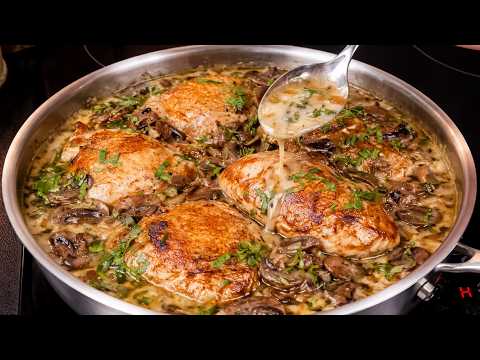 En sevdiğim tavuk ve mantar tarifi, haftada 3 kez yapıyorum! Tek tencerede hazırlanan nefis bir akşa