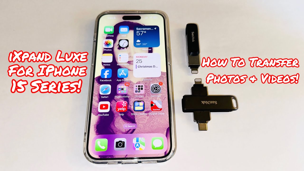 HOW TO USE THE SANDISK IXPAND FLASH DRIVE LUXE FOR THE USB-C IPHONE 15 ...