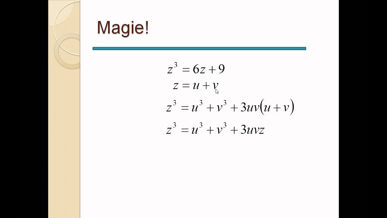 6. Gleichungen - Die kubische Gleichung (Beispiel) - YouTube
