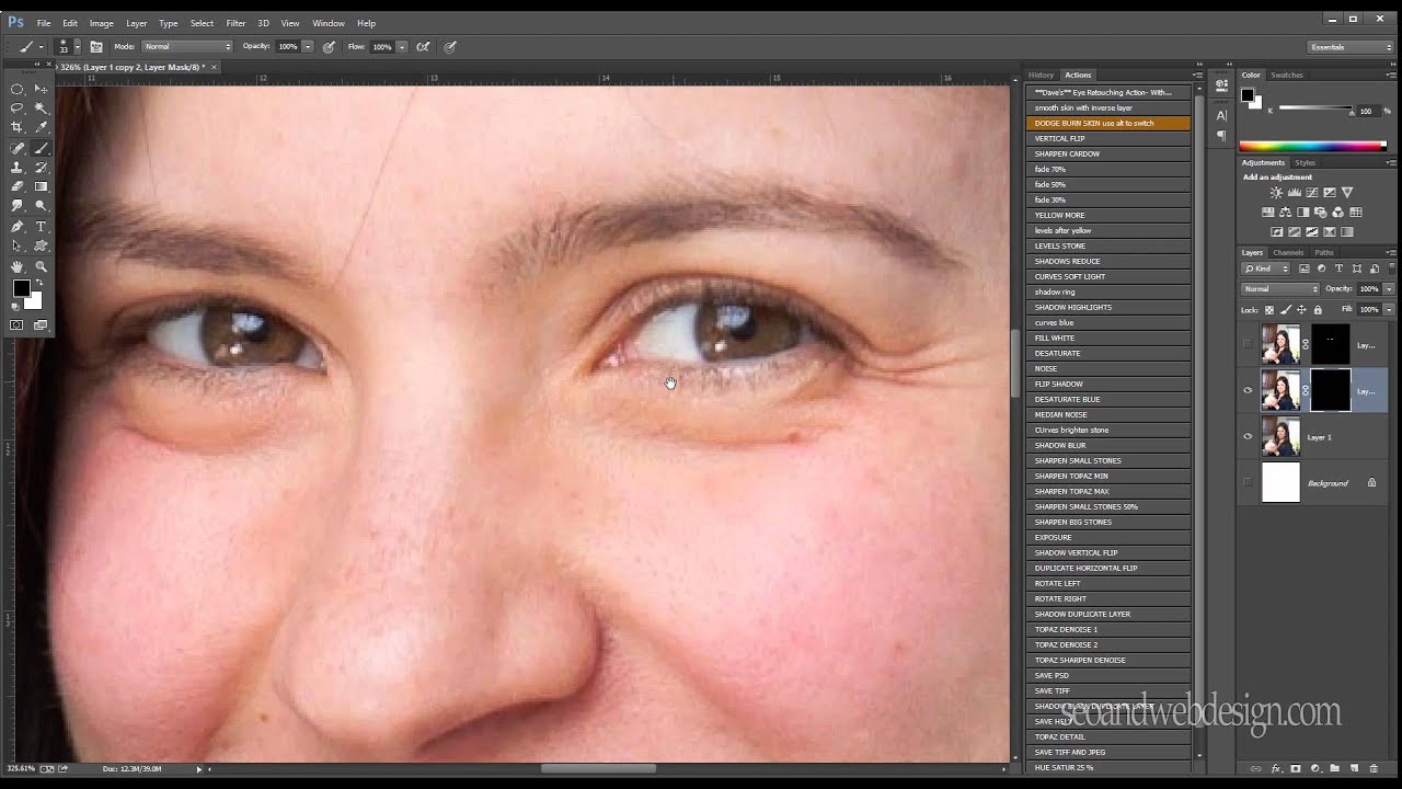 Small School Of Retouching: 1 Retouching Eyes - YouTube