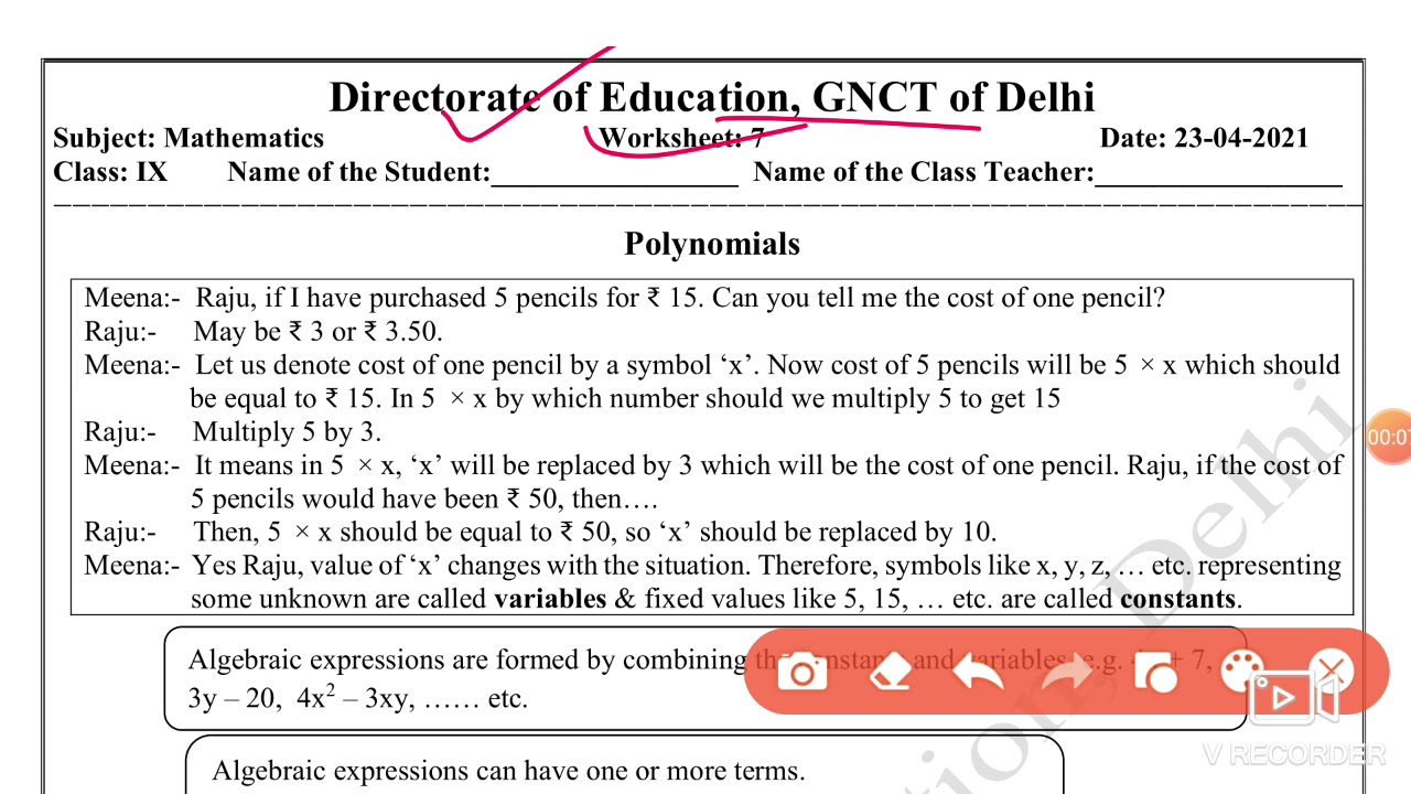 Mathematics Worksheet 7 Class 9 23 4 2021 English Medium Worksheet 7 Mathematics Worksheet 7 Class 9 23 4 2021 English Medium Worksheet 7