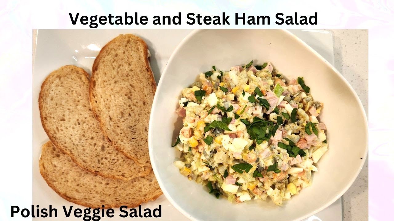 Vegetable Ham Salad Polish Style - YouTube
