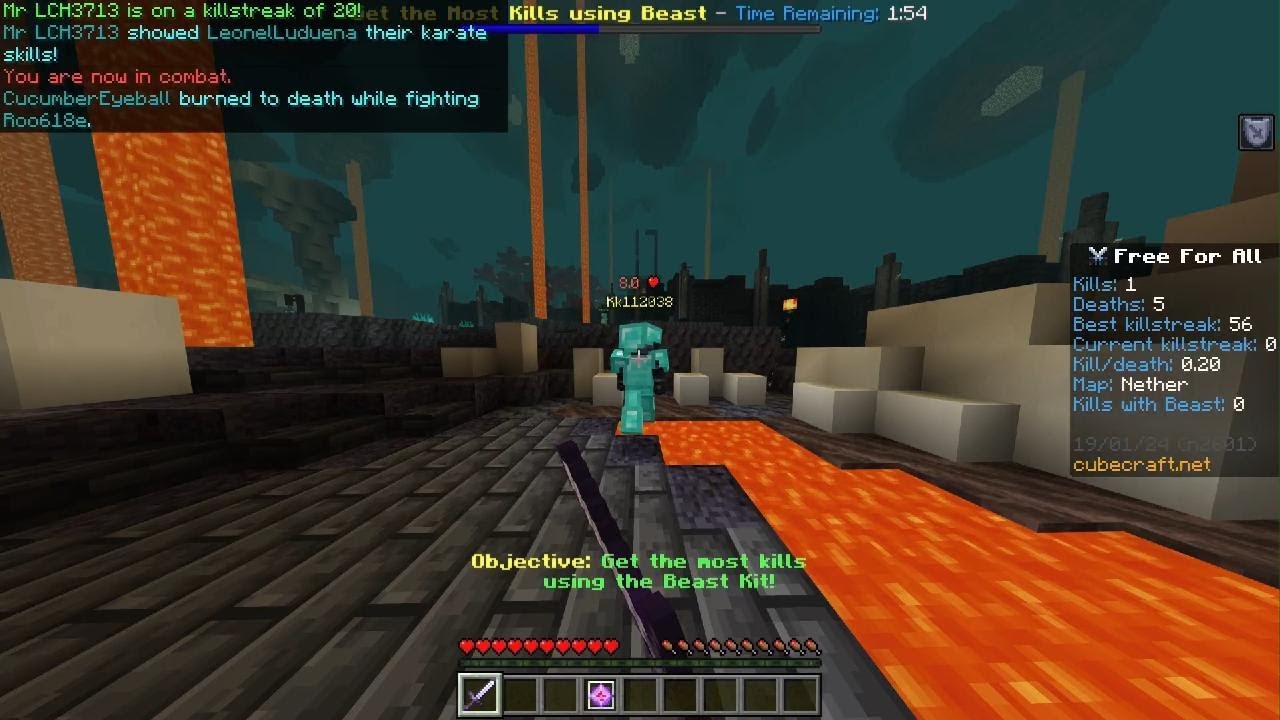 Worst Controller Gameplay | Cubecraft FFA Minecraft Bedrock - YouTube