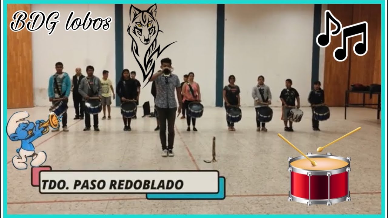 PASO REDOBLADO Banda De Guerra lobos Ixtapan - YouTube