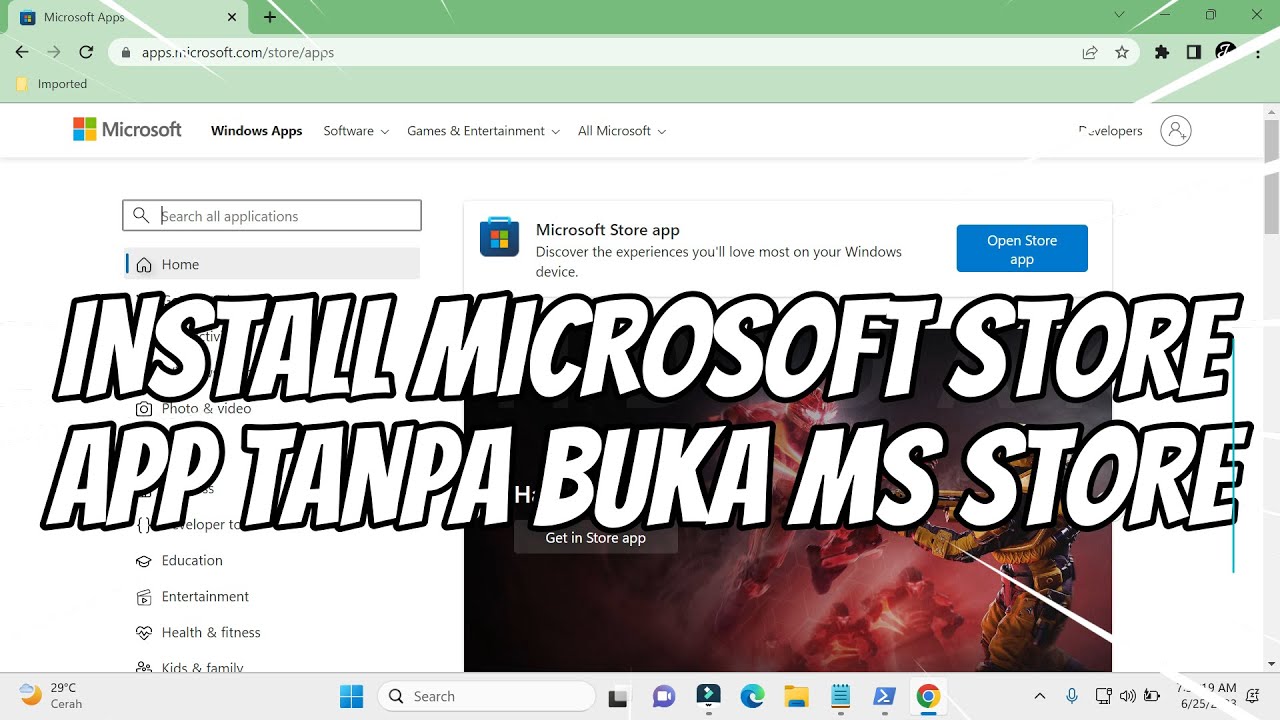 Cara Instal Aplikasi Microsoft Store Tanpa Melalui Microsoft Store ...