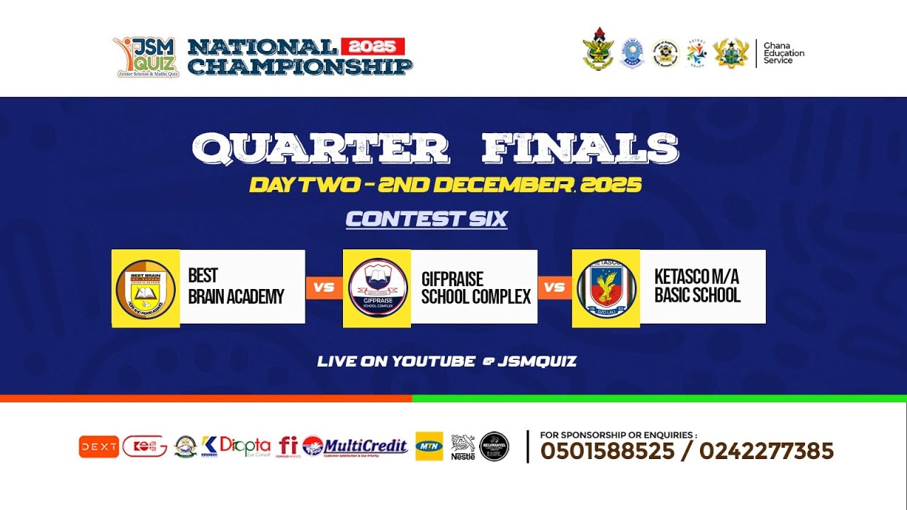QUARTER-FINAL 5 || MATTA DEVI BASIC SCH. vs M/A CRIG JHS vs NANA ...