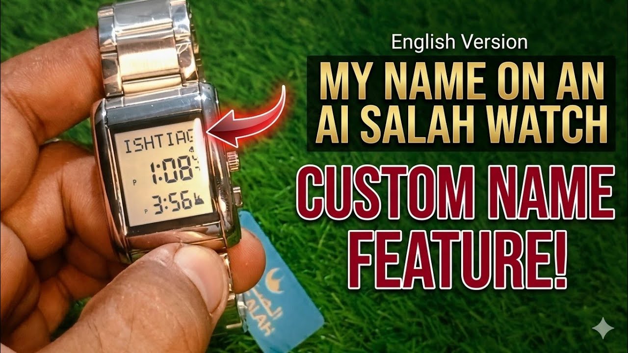 How to Put My Name at Al Salah Watch Easily | English | Saeedi Watch ...
