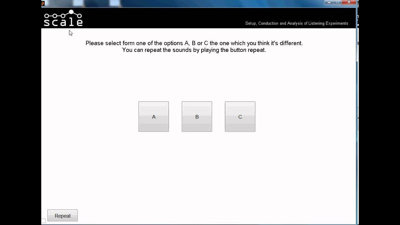 Scale tutorial "Performing a 3AFC Test" - YouTube