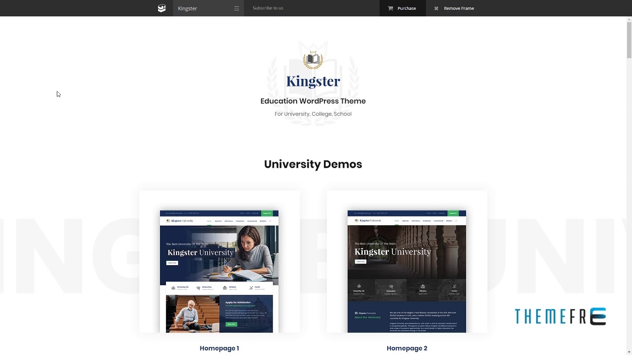Kingster - Education WordPress For University, College and School - YouTube