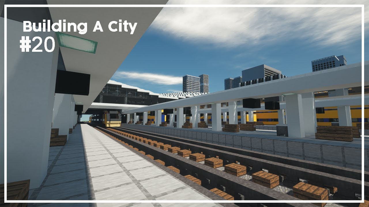 Building A City #20 // Central Station (Part 2) // Minecraft Timelapse ...